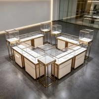 China 600X600X1300MM Jewelry Display Case with Luxury Velvet Display Trays and 12V Lighting System for Elegant Boutique Design for sale