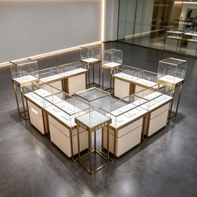 China 600X600X1300MM Jewelry Display Case with Luxury Velvet Display Trays and 12V Lighting System for Elegant Boutique Design for sale