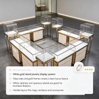 China 600X600X1300MM Jewelry Display Case with Luxury Velvet Display Trays and 12V Lighting System for Elegant Boutique Design for sale