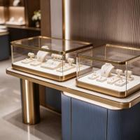 China 3-tier Display Slots Jewelry Display Stand with Premium Matte Green PU Leather and Organic Wavy Design for sale