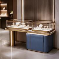 China 3-tier Display Slots Jewelry Display Stand with Premium Matte Green PU Leather and Organic Wavy Design for sale