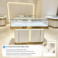 China 45kg Durable Jewelry Counter with Marble Tabletop and Hidden LED Lighting for Jewelry Stores for sale