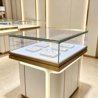 China 45kg Durable Jewelry Counter with Marble Tabletop and Hidden LED Lighting for Jewelry Stores for sale