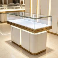 China 45kg Durable Jewelry Counter with Marble Tabletop and Hidden LED Lighting for Jewelry Stores for sale