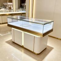 China 45kg Durable Jewelry Counter with Marble Tabletop and Hidden LED Lighting for Jewelry Stores for sale