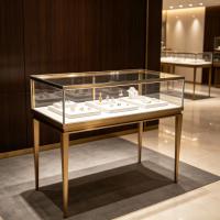 China Eco-Friendly Jewelry Display Table with Tempered Glass High-Security Locks and Low Counter Height for sale