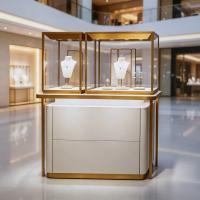 China Upright Display Case with 50kg Per Shelf Weight Capacity, Tempered Glass And Aluminum Frame, and Adjustable Glass Shelves for sale