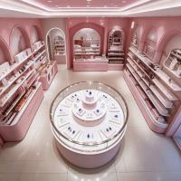 China 45kg Jewelry Counter with Hidden LED Strip Lighting and Marble Tabletop in Customized Dimensions for sale
