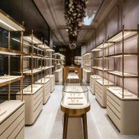 China 50kg Per Shelf Wall Mounted Display Case with Top LED Spotlights And Strip Lighting and Adjustable Glass Shelves for sale