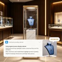China 50kg Per Shelf Wall Mounted Display Case with Adjustable Glass Shelves and 360° Panoramic View for sale