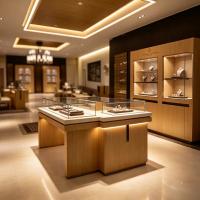 China Glass Dome Enclosure Island Display Cabinet with Anti-reflection Glass Dimmable LED Lighting and 50kg Per Shelf Capacity for sale