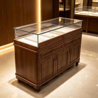 China Wall Mounted Display Case with 50kg Per Shelf Weight Capacity Adjustable Glass Shelves and Tempered Safety Glass for sale