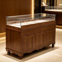 China Wall Mounted Display Case with 50kg Per Shelf Weight Capacity Adjustable Glass Shelves and Tempered Safety Glass for sale