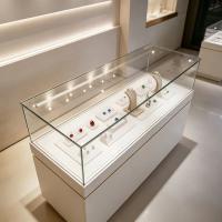China Ventilated Back Panel Upright Display Case with Adjustable Glass Shelves and 50kg Per Shelf Weight Capacity for sale