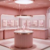 China Customized Dimensions Luxury Front Showcase with 50kg Per Shelf Capacity and LED Lighting for Jewelry Display for sale