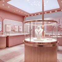 China Customized Dimensions Luxury Front Showcase with 50kg Per Shelf Capacity and LED Lighting for Jewelry Display for sale