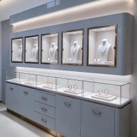 China Wall Mounted Display Case with 50kg Per Shelf Capacity, LED Lighting, and Adjustable Glass Shelves for Enhanced Visibility for sale