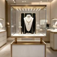 China Customizable Logo Luxury Jewelry Store Layout with Shatter-resistant Tempered Glass and LED Lighting Displaycases for sale