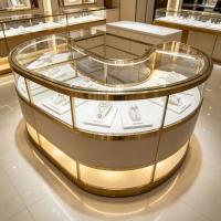 China Luxury Jewelry Store Layout with Ambient And Accent Lighting Full-length Mirrors Near Display and 12V For Each Counter for sale