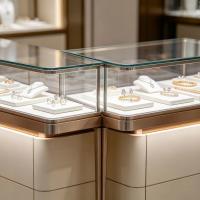 China Upright Display Case with 50kg Per Shelf Weight Capacity Tempered Glass And Solid Wood Customizable Dimensions for sale