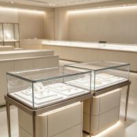 China Upright Display Case with 50kg Per Shelf Weight Capacity Tempered Glass And Solid Wood Customizable Dimensions for sale