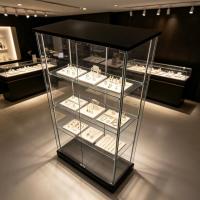 China Wall Mounted Display Cabinet with Built-in High CRI LED Lighting 50kg Per Shelf Weight Capacity and Front Opening Soft-Close Doors for sale