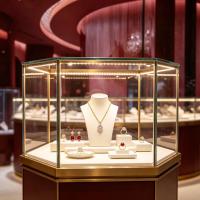 China Upright Display Case with 50kg Per Shelf Weight Capacity, Integrated LED Lighting, and Customizable Dimensions for sale