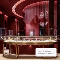 China Upright Display Case with 50kg Per Shelf Weight Capacity, Integrated LED Lighting, and Customizable Dimensions for sale