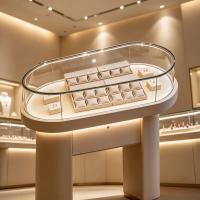 China Customized Design Jewelry Retail Counter with Secure Lock and Built-in Lighting for Jewelry Stores for sale