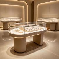 China Customized Design Jewelry Retail Counter with Secure Lock and Built-in Lighting for Jewelry Stores for sale