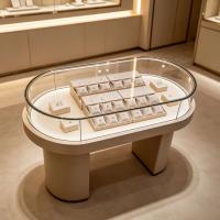 China Customized Design Jewelry Retail Counter with Secure Lock and Built-in Lighting for Jewelry Stores for sale