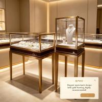 China Customized Shelf Dimensions Upright Display Case with 50kg Per Shelf Weight Capacity and Tempered Glass And Solid Wood Construction for sale