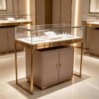 China Luxury Jewelry Store Layout with Full-length Mirrors Near Display and Glass With LED Lighting Powered by 12V Output Voltage for sale