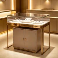 China Luxury Jewelry Store Layout with Full-length Mirrors Near Display and Glass With LED Lighting Powered by 12V Output Voltage for sale