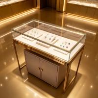 China Luxury Jewelry Store Layout with Full-length Mirrors Near Display and Glass With LED Lighting Powered by 12V Output Voltage for sale
