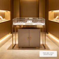 China Luxury Jewelry Store Layout with Full-length Mirrors Near Display and Glass With LED Lighting Powered by 12V Output Voltage for sale