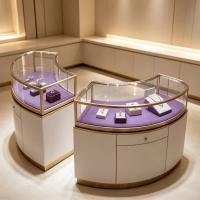 China Built-in Dimmable LED Lighting Jewelry Display Table with Ample Hidden Storage and High-Security Locks for sale