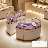 China Built-in Dimmable LED Lighting Jewelry Display Table with Ample Hidden Storage and High-Security Locks for sale