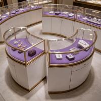 China Built-in Dimmable LED Lighting Jewelry Display Table with Ample Hidden Storage and High-Security Locks for sale