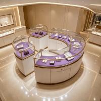 China Built-in Dimmable LED Lighting Jewelry Display Table with Ample Hidden Storage and High-Security Locks for sale