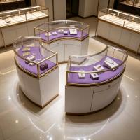 China Built-in Dimmable LED Lighting Jewelry Display Table with Ample Hidden Storage and High-Security Locks for sale