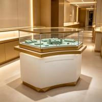 China Tempered Glass and Solid Wood Upright Display Case with Customized Shelf Dimensions and Integrated LED Lighting for sale