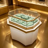 China Tempered Glass and Solid Wood Upright Display Case with Customized Shelf Dimensions and Integrated LED Lighting for sale