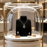 China Luxury Front Showcase with 50kg Per Shelf Capacity Dimmable Warm LED Lighting and Sliding Front Doors for Jewelry and Clothing Display for sale
