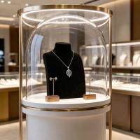 China Luxury Front Showcase with 50kg Per Shelf Capacity Dimmable Warm LED Lighting and Sliding Front Doors for Jewelry and Clothing Display for sale
