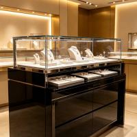 China Wall Mounted Display Case with 50kg Shelf Capacity Front Opening Soft-Close Doors and LED Lighting for sale