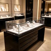 China Wall Mounted Display Case with 50kg Shelf Capacity Front Opening Soft-Close Doors and LED Lighting for sale