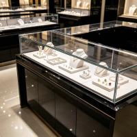 China Wall Mounted Display Case with 50kg Shelf Capacity Front Opening Soft-Close Doors and LED Lighting for sale