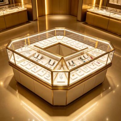 China Luxury Front Showcase with 5 Adjustable Glass Shelves, 50kg Per Shelf Weight Capacity, and Built-in Security Lock for sale