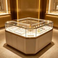 China Luxury Front Showcase with 5 Adjustable Glass Shelves, 50kg Per Shelf Weight Capacity, and Built-in Security Lock for sale